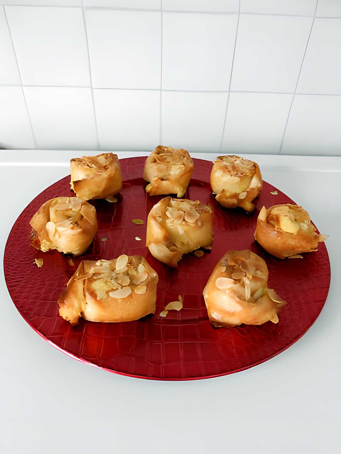 Recette d'Escargots en feuille de brick à la frangipane.