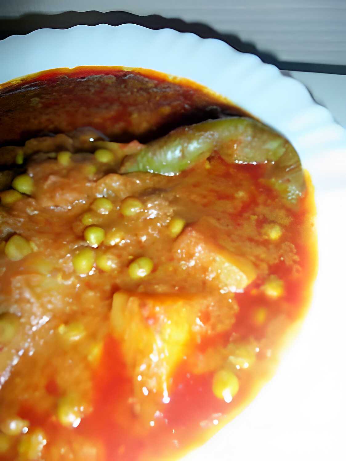 Recette de Plat tunisien aux petits pois et coeurs d'artichaut