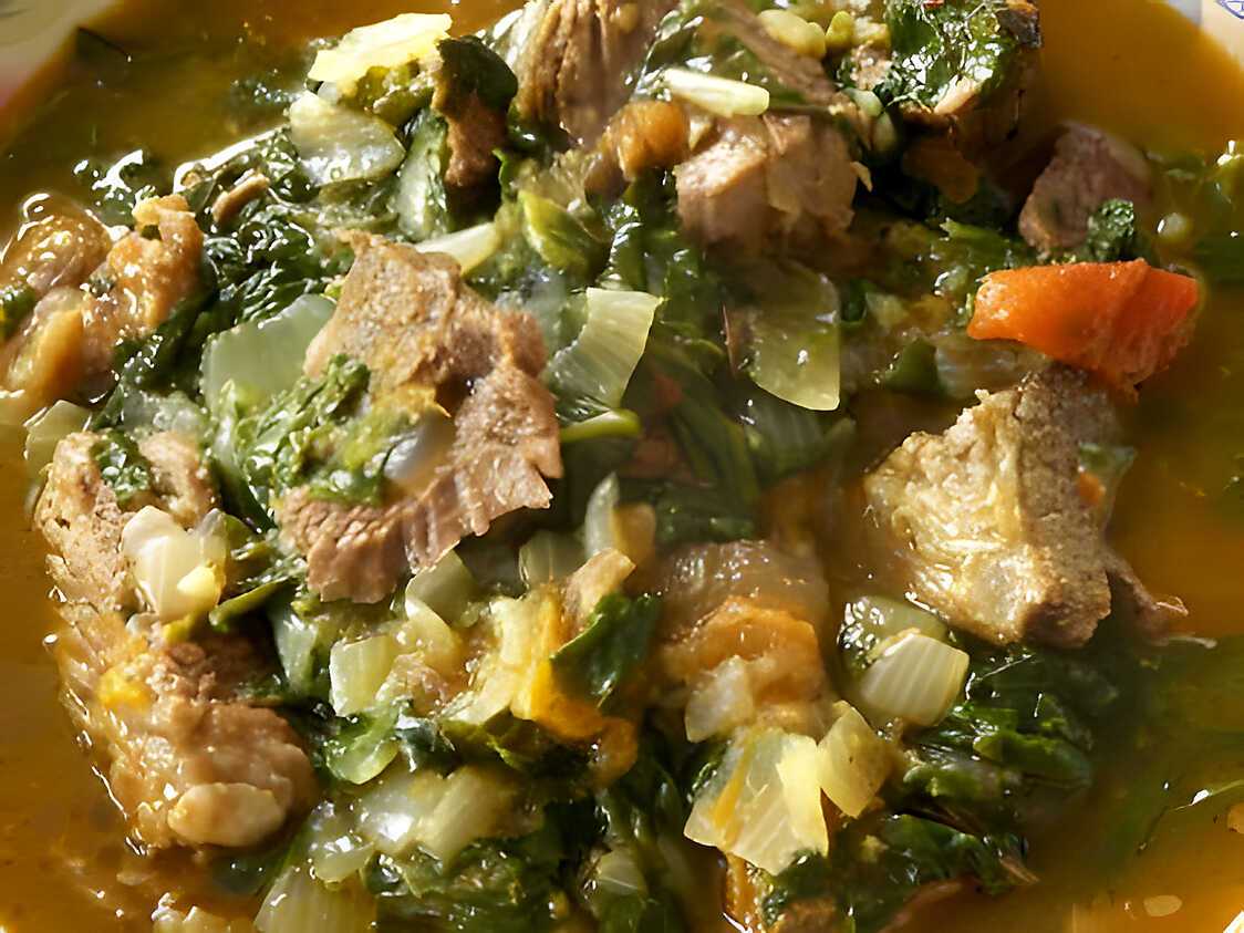 Recette de Brèdes mafane à la viande