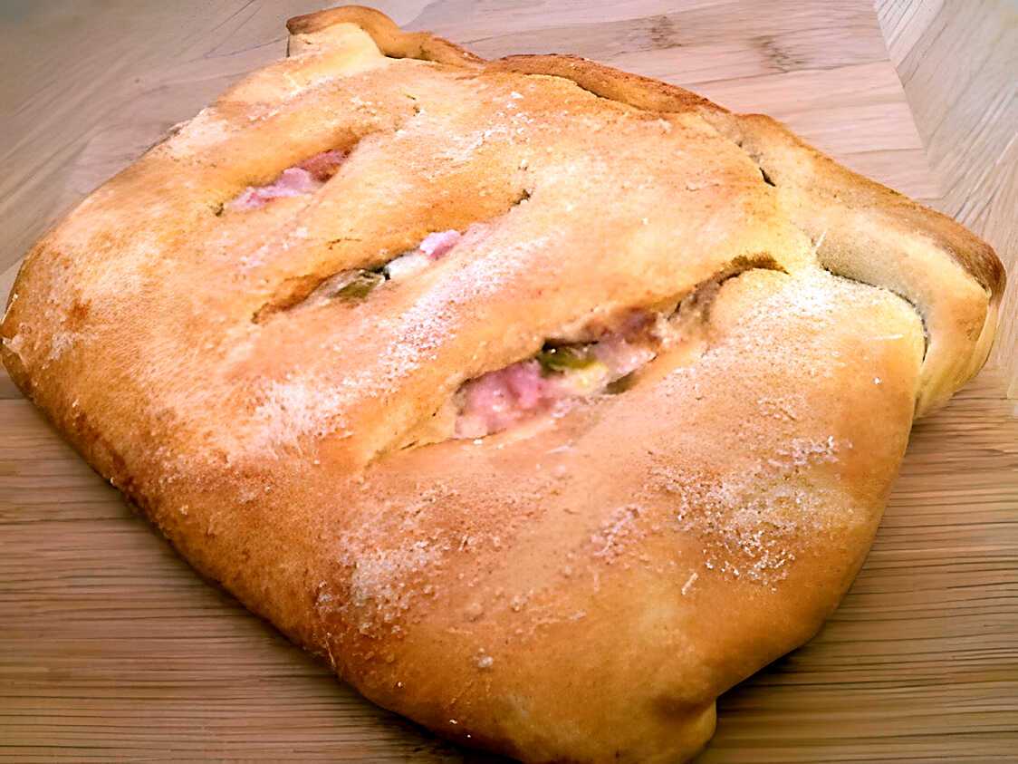 Recette de Fougasse aux poireaux et parmesan à ma façon express