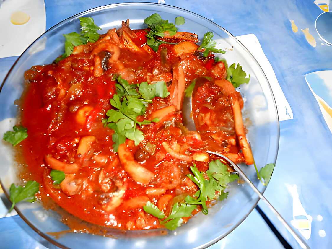 Recette de Seiches a la meridionale