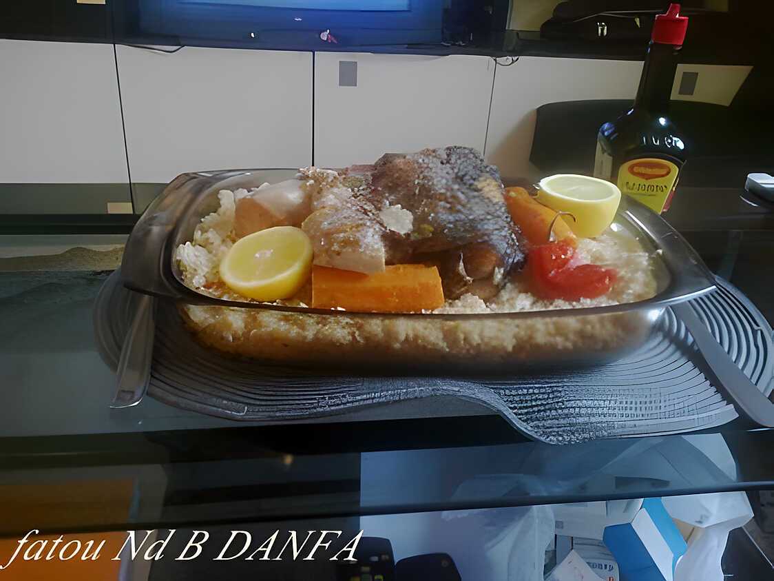 Recette de Thieb Djeun bou weeh (riz au poisson blanc)