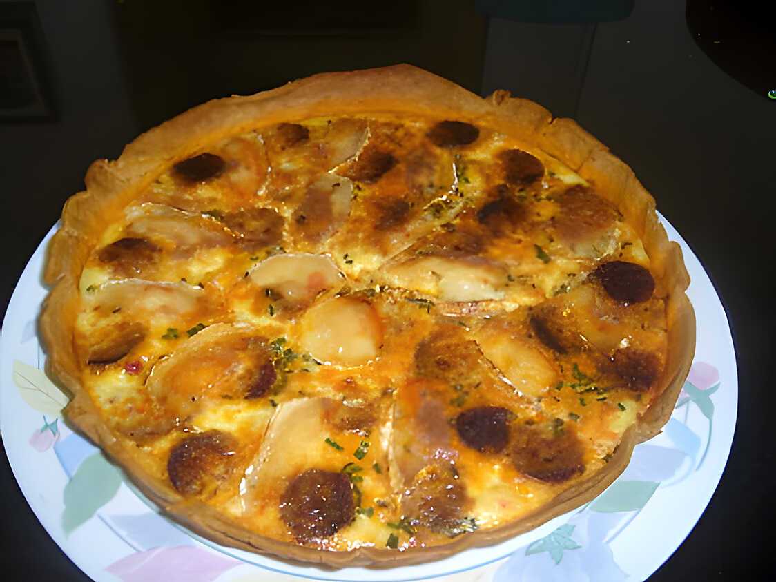 Recette de Quiche chorizo / chèvre