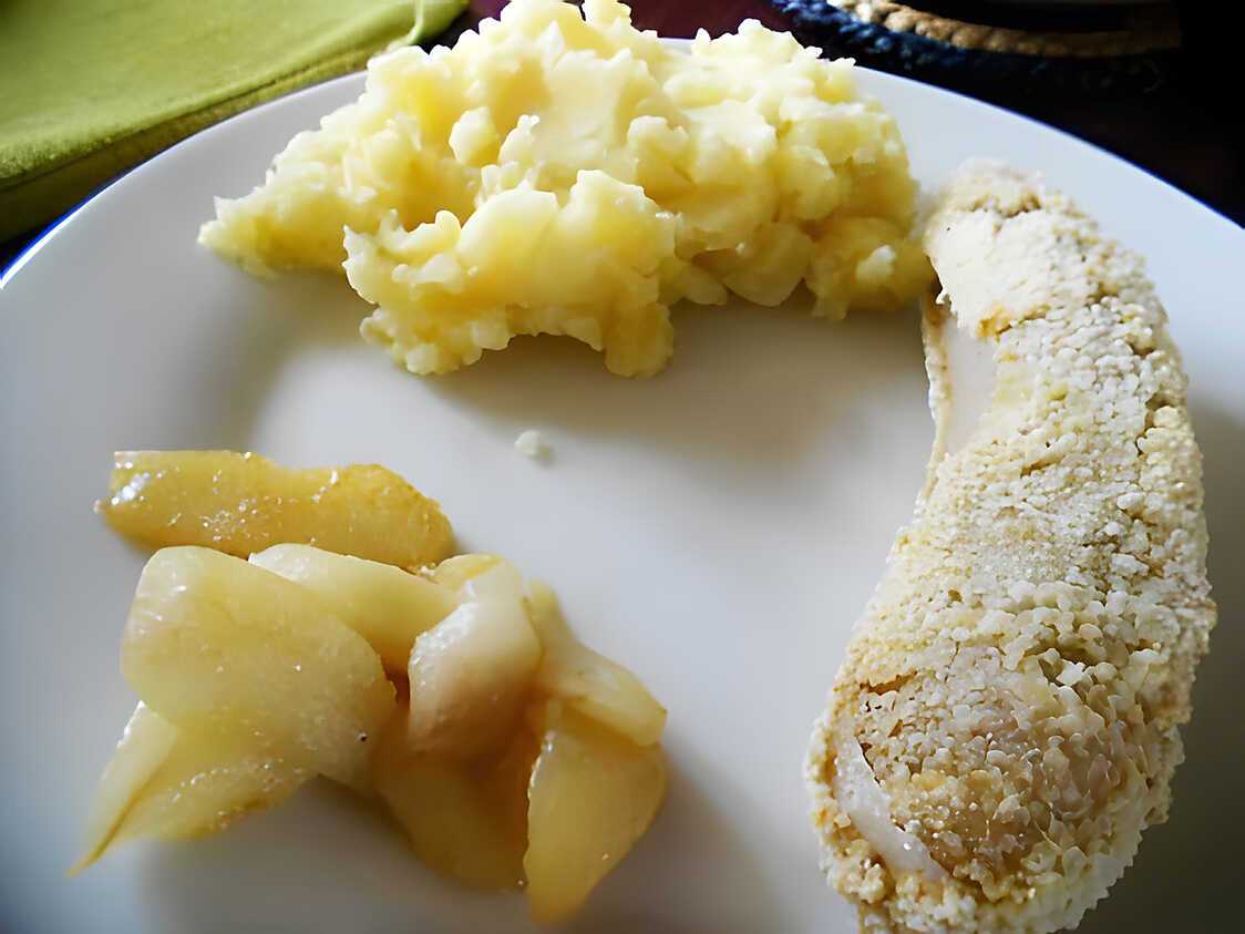 Recette de Boudin blanc rôti en croûte de moutarde et chapelure et ...