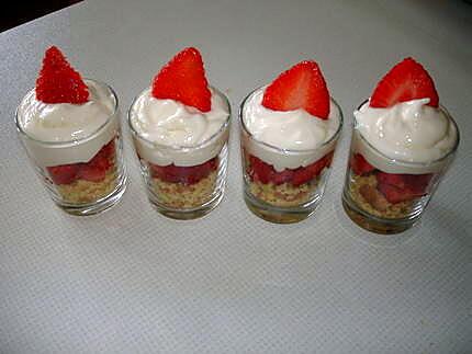 Recette de Verrine fraise-mascarpone