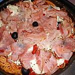 Recette de ~Pizza aux spaghettis~