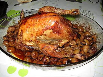 Recette de Poularde farcie, sauce forestière