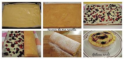 Recette de Gâteau roulé aux fruits rouges
