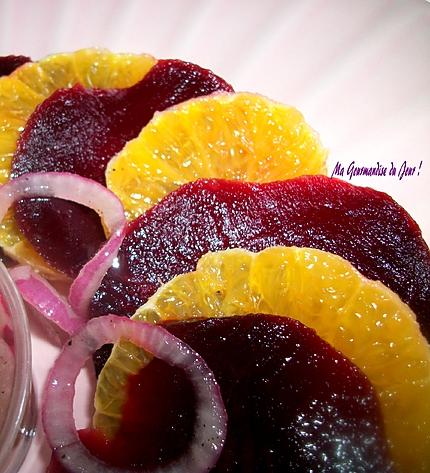 Recette de SALADE d'ORANGE & BETTERAVE ROUGE