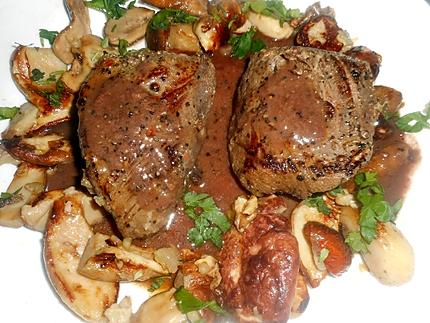 Recette de Pavé de sanglier aux cépes