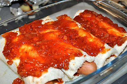 Recette de Saucisse Enroulé Dans Le Pain De Mie Gratiné