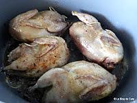 Recette de Cailles en cocotte aux 2 raisins et au cognac