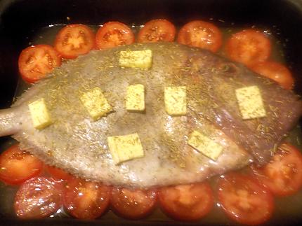 Recette de Saint Pierre roti au cidre,et sauce creme aux baies roses