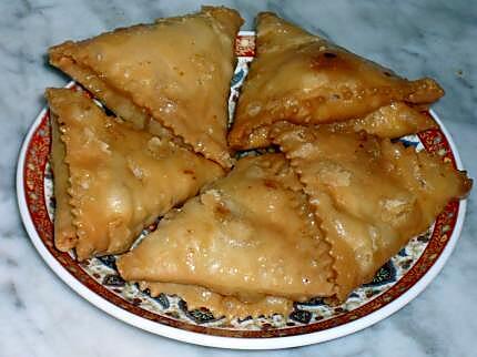 Recette de Samsa (triangles aux amandes)