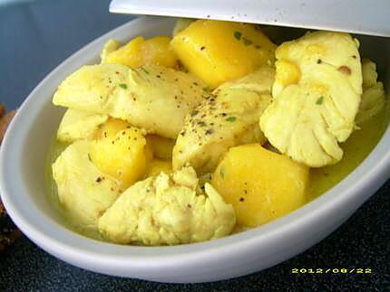 Recette de Mini tajine de poulet à la mangue (sucré-salé)