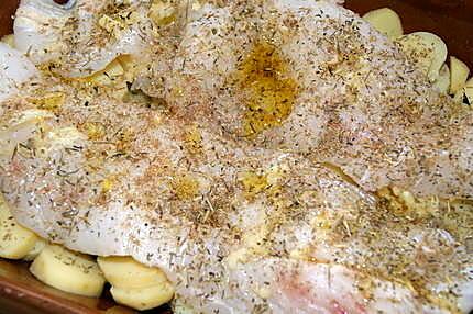 Recette de Filets de grenadier sur lit de rattes et coriandre